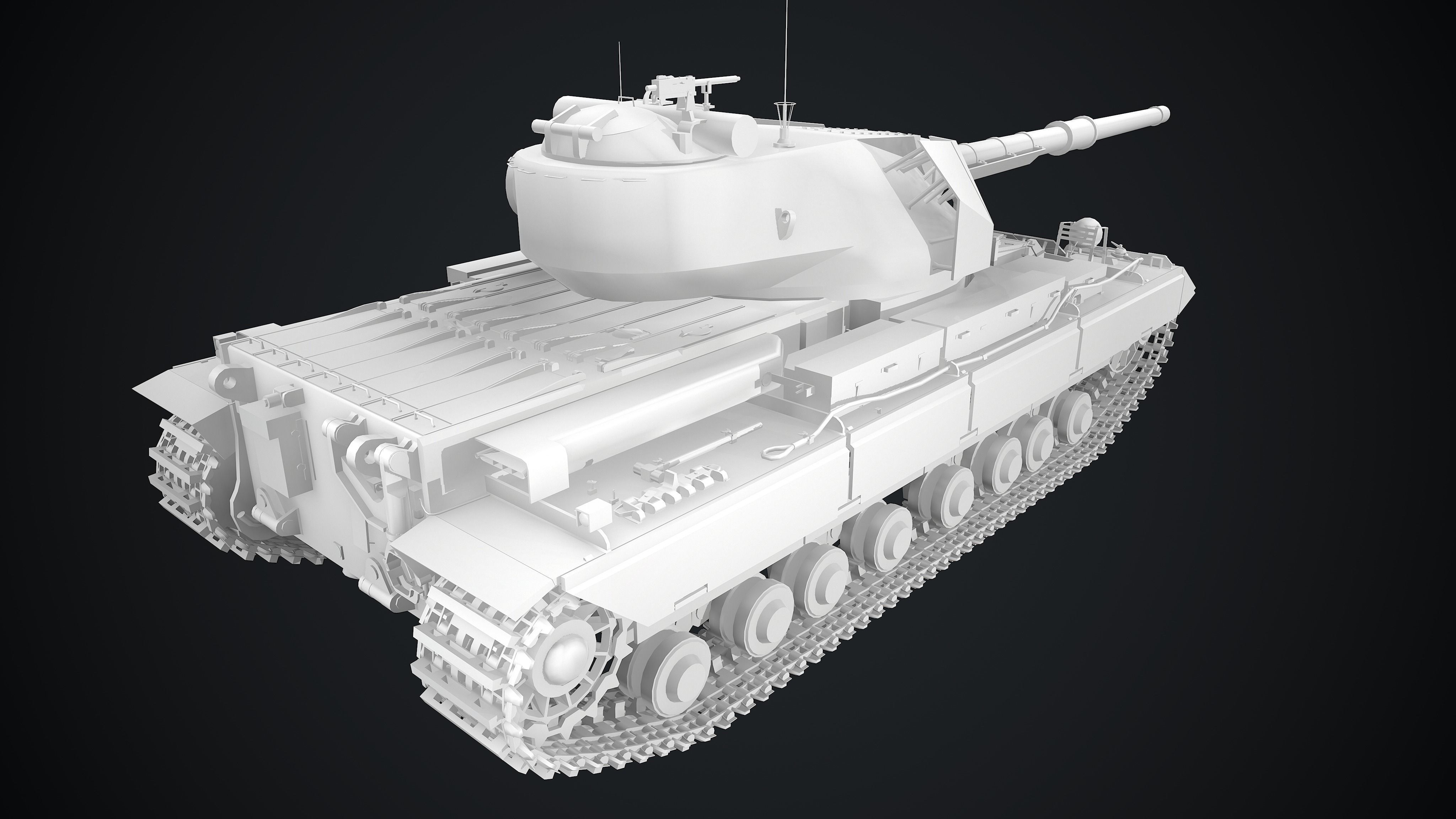 3D model Super Conqueror British Heavy Tank VR / AR / low-poly | CGTrader