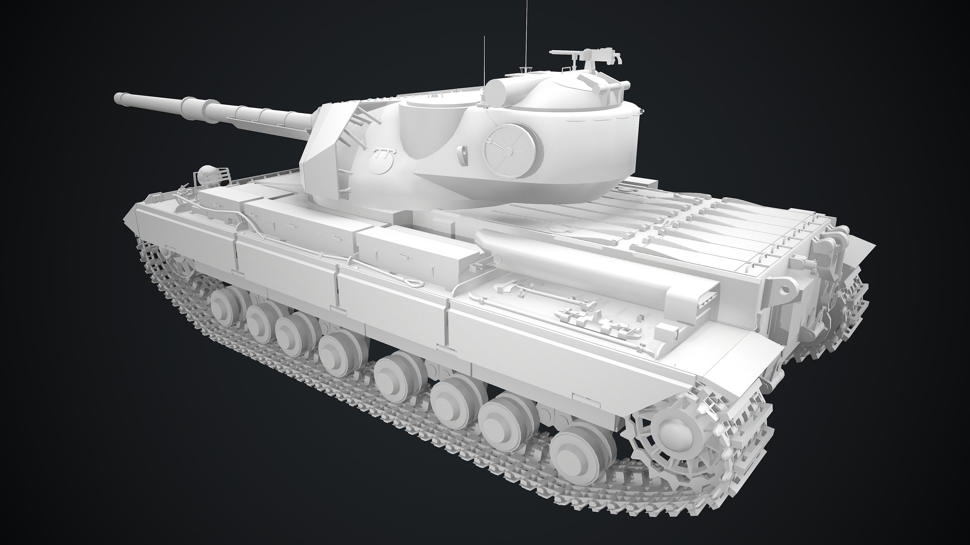 3D model Super Conqueror British Heavy Tank VR / AR / low-poly | CGTrader