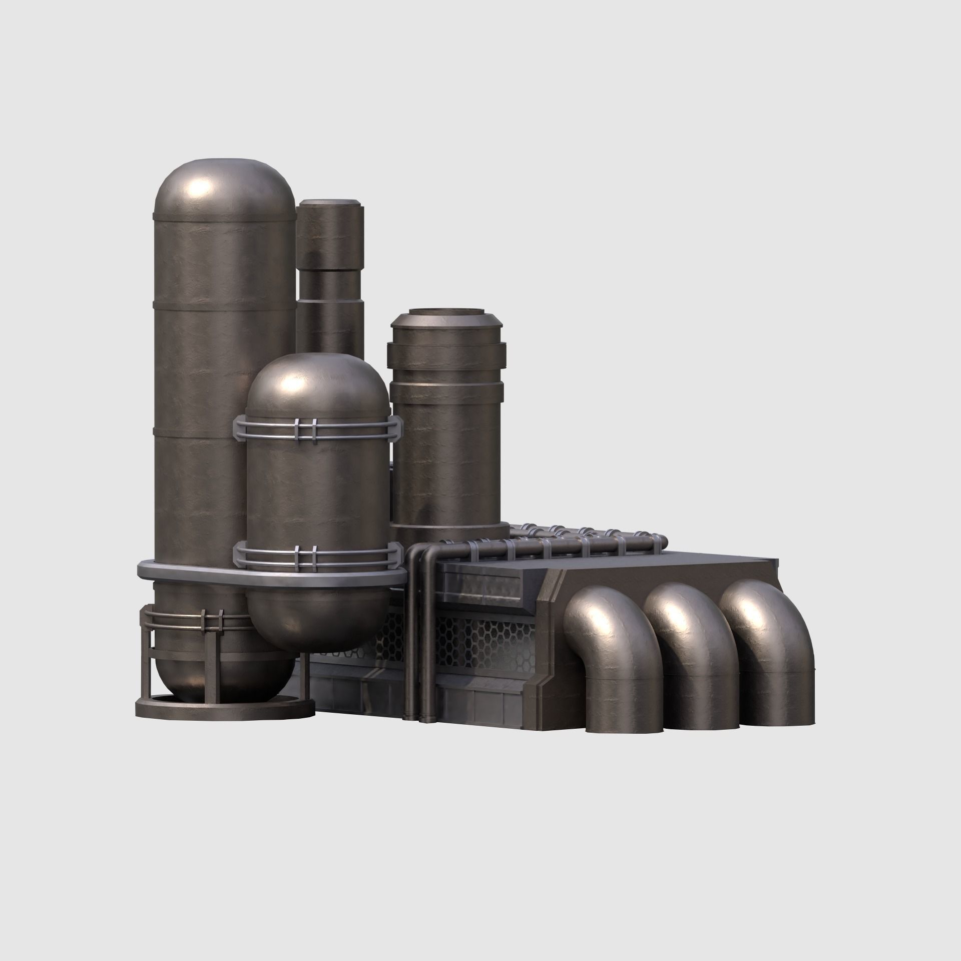 MUDDD metal structure with pipes and pipes free 3D model | CGTrader