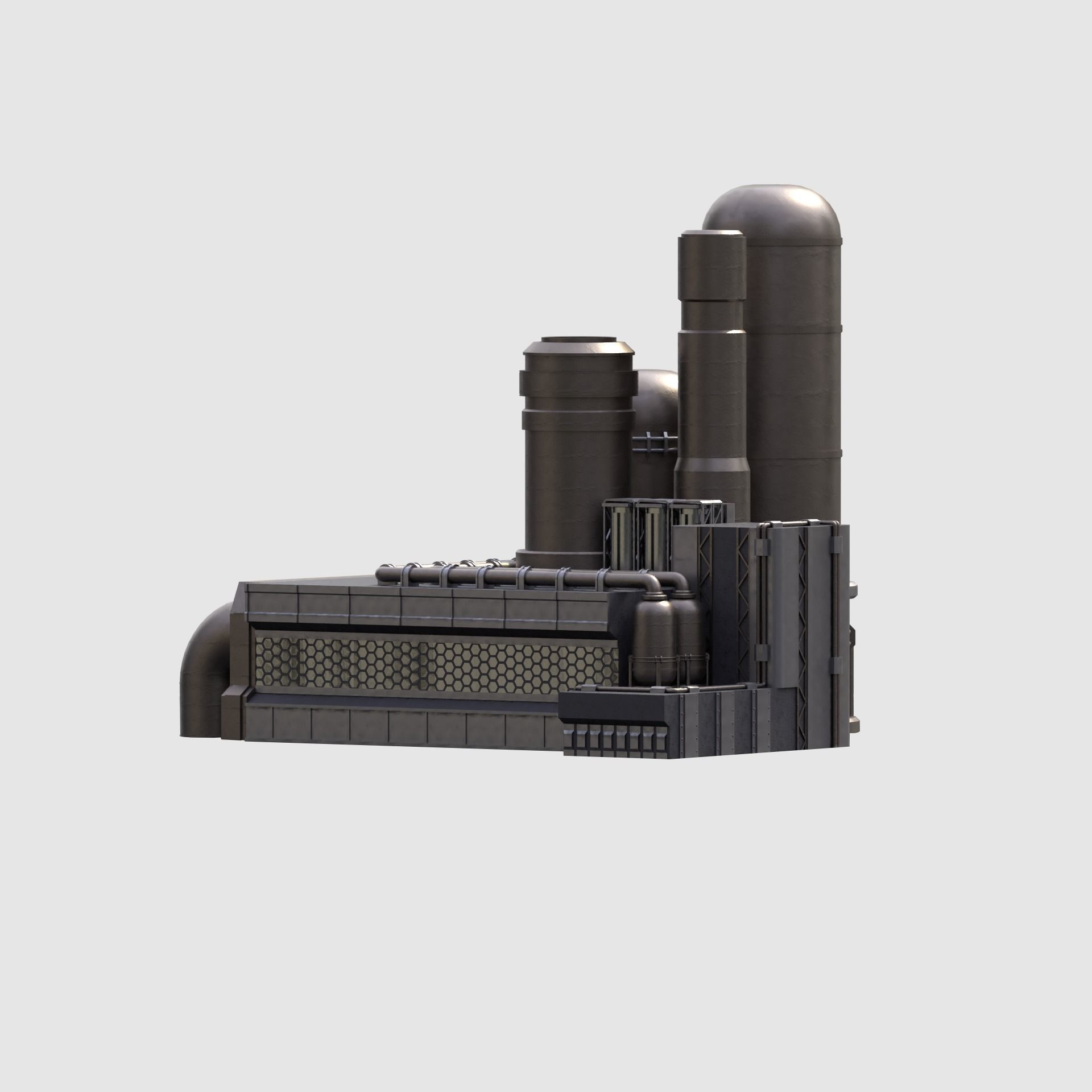 MUDDD metal structure with pipes and pipes free 3D model | CGTrader