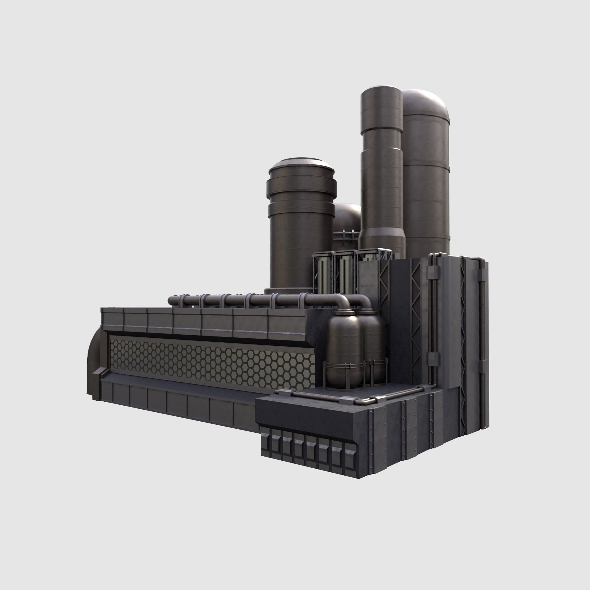 MUDDD metal structure with pipes and pipes free 3D model | CGTrader