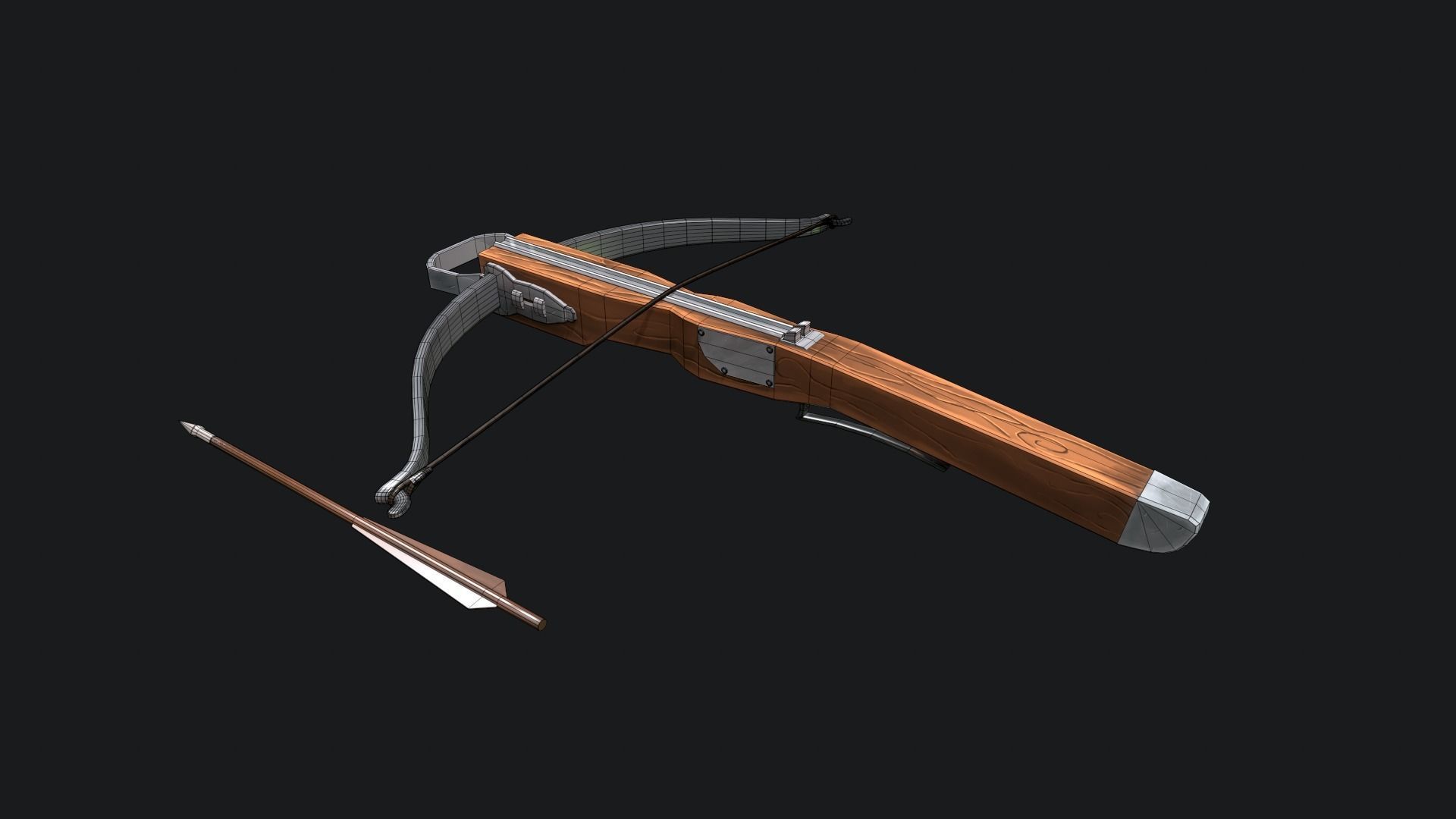 Hand Paint Crossbow 3D model | CGTrader