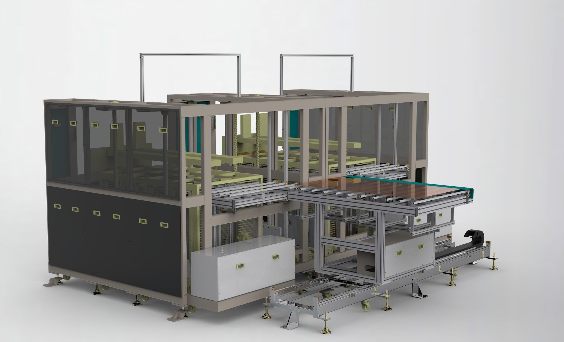 Large panel receiving loading and unloading machine 3D model | CGTrader