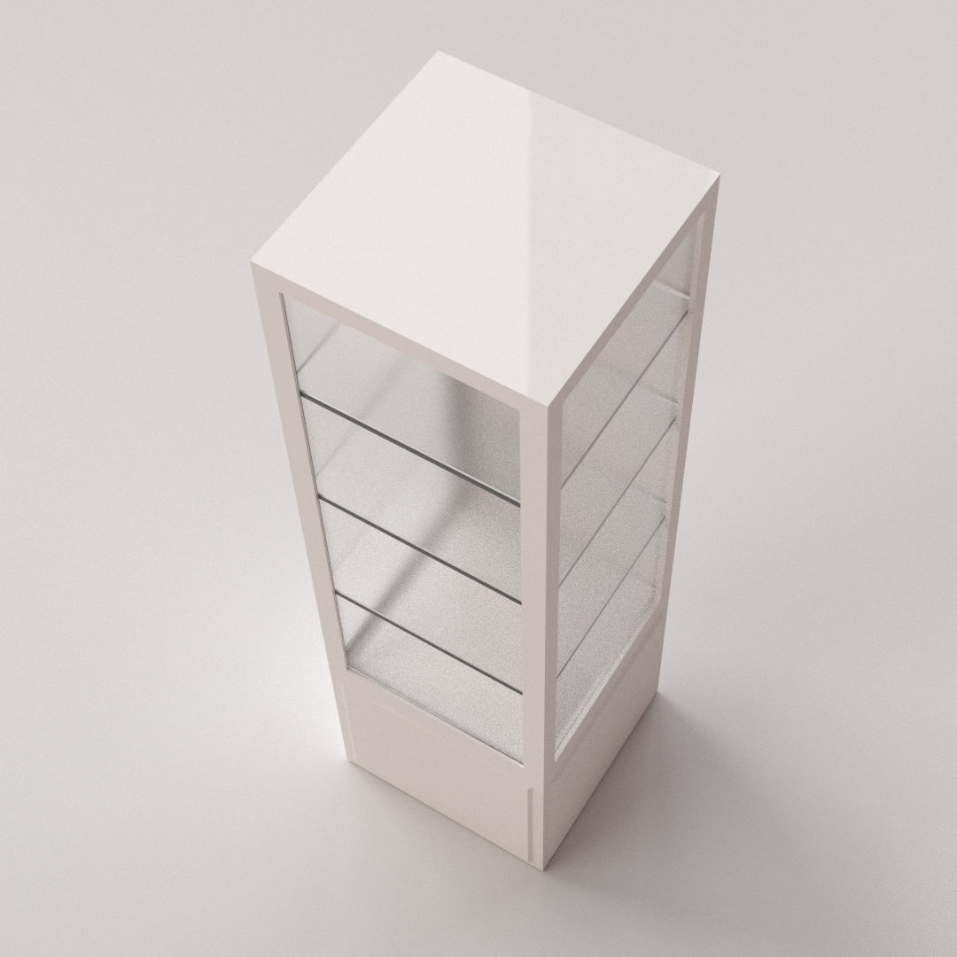 Glass Display Cabinet V2 3D model | CGTrader