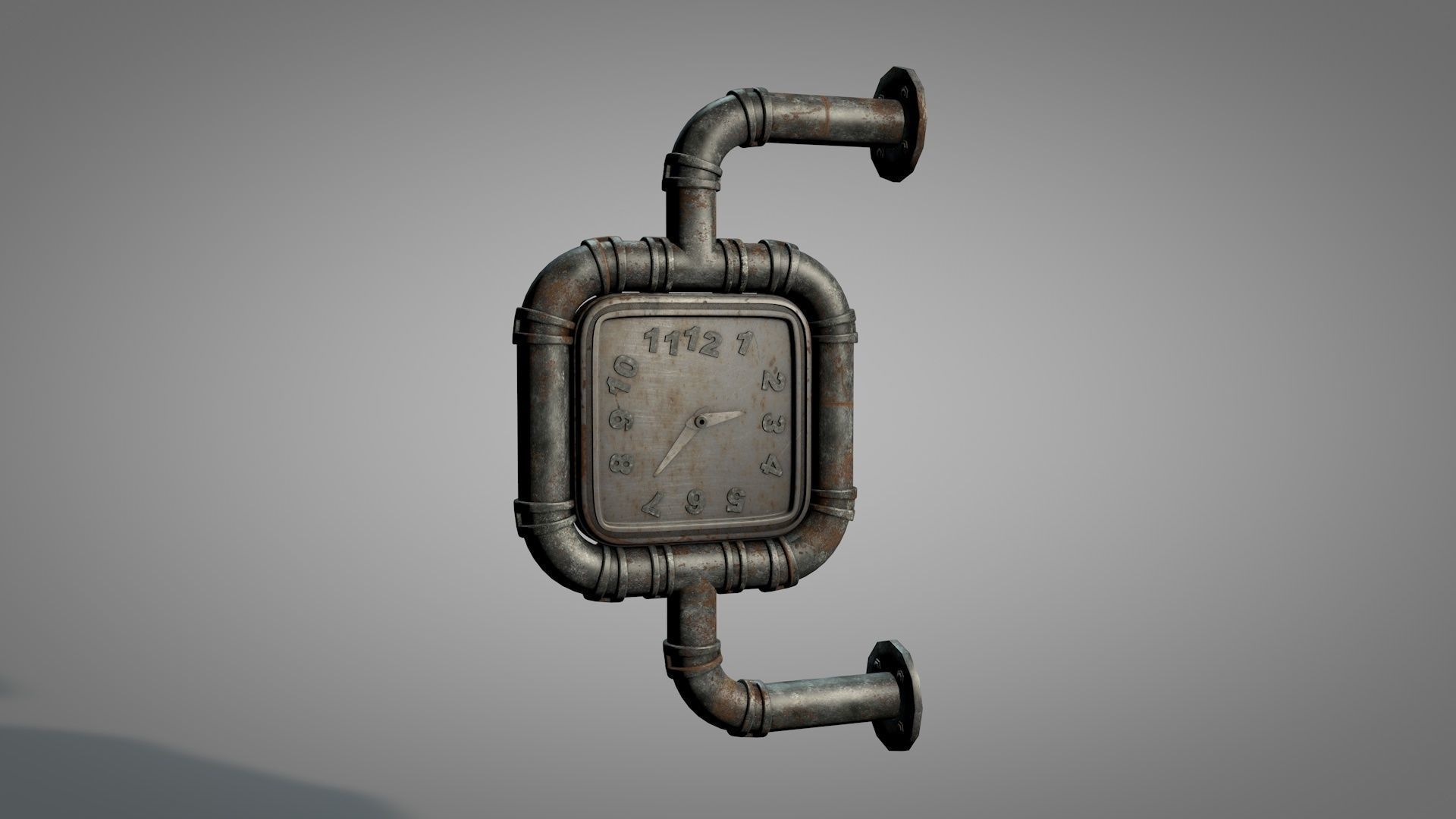 Recycled Pipe Clocks 3D model | CGTrader