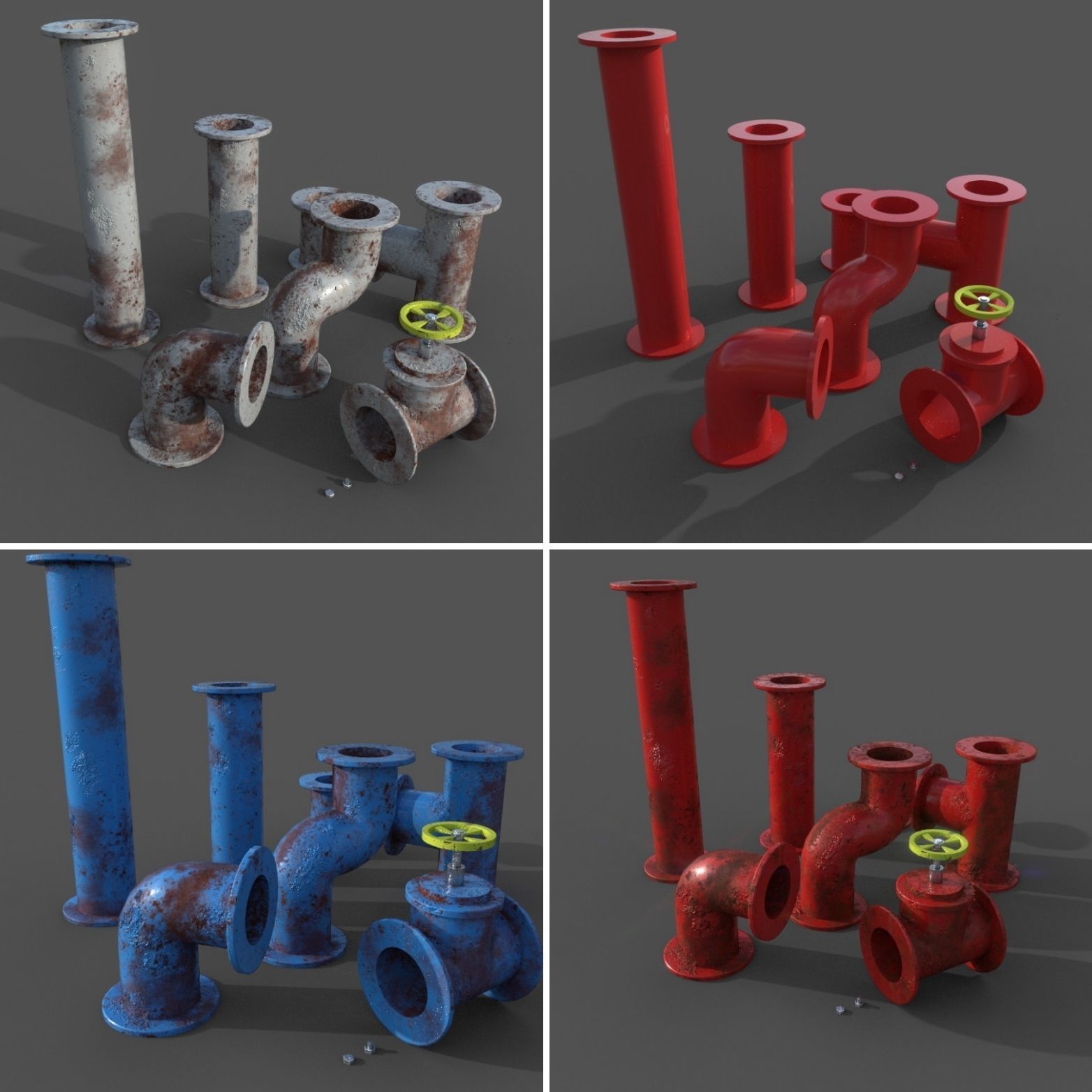 Pipes collection - Texture pack VR / AR / low-poly | CGTrader