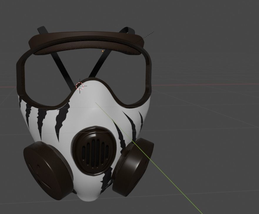 Brown White Realistic Gas Mask free 3D model | CGTrader