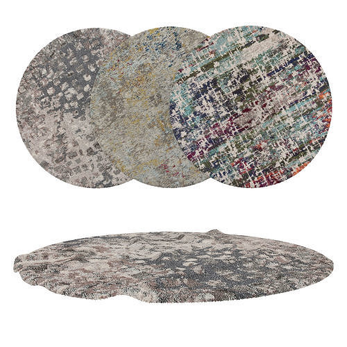Round Rug Set 180 3D model | CGTrader