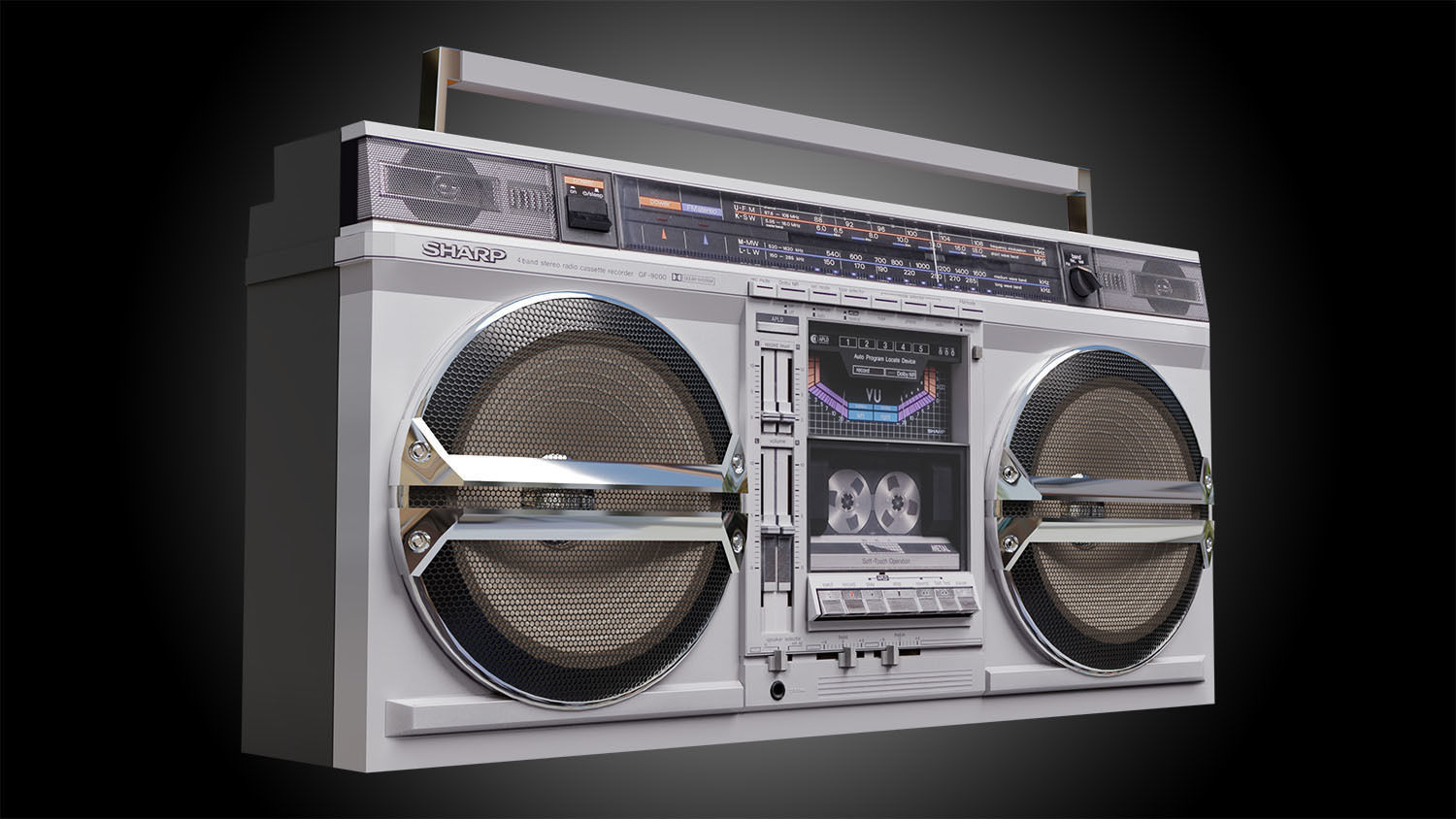 Retro Boom Box Ghetto Blaster Pack 3D model | CGTrader