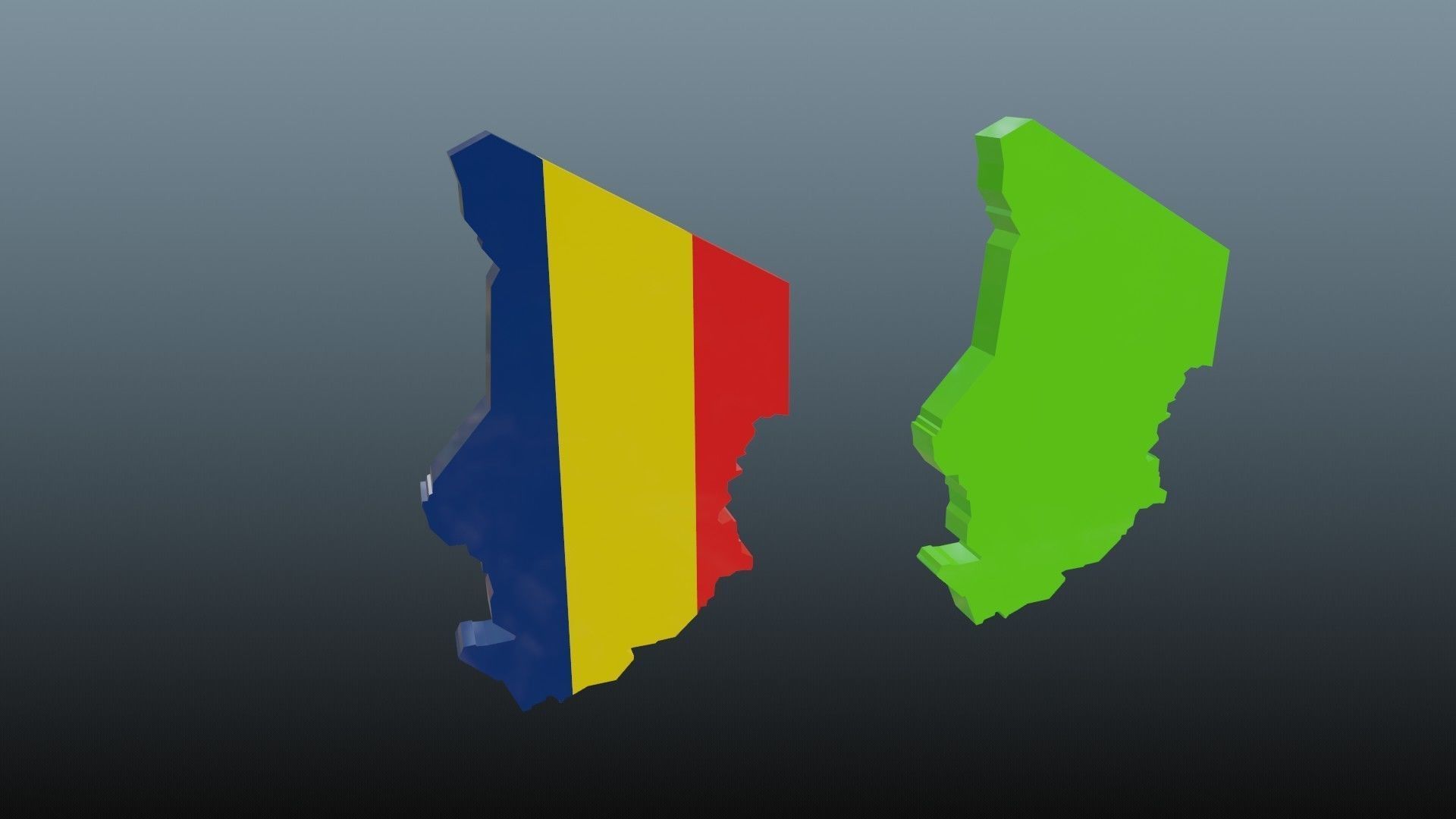 3D model CHAD map symbol VR / AR / low-poly | CGTrader