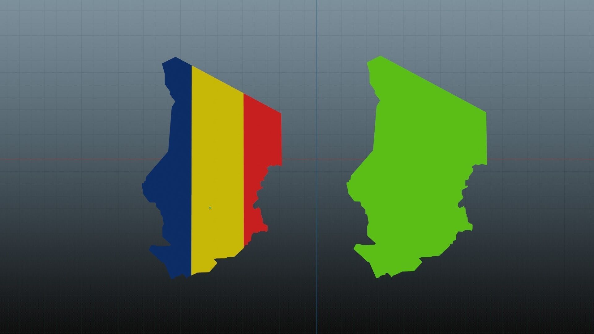 3D model CHAD map symbol VR / AR / low-poly | CGTrader