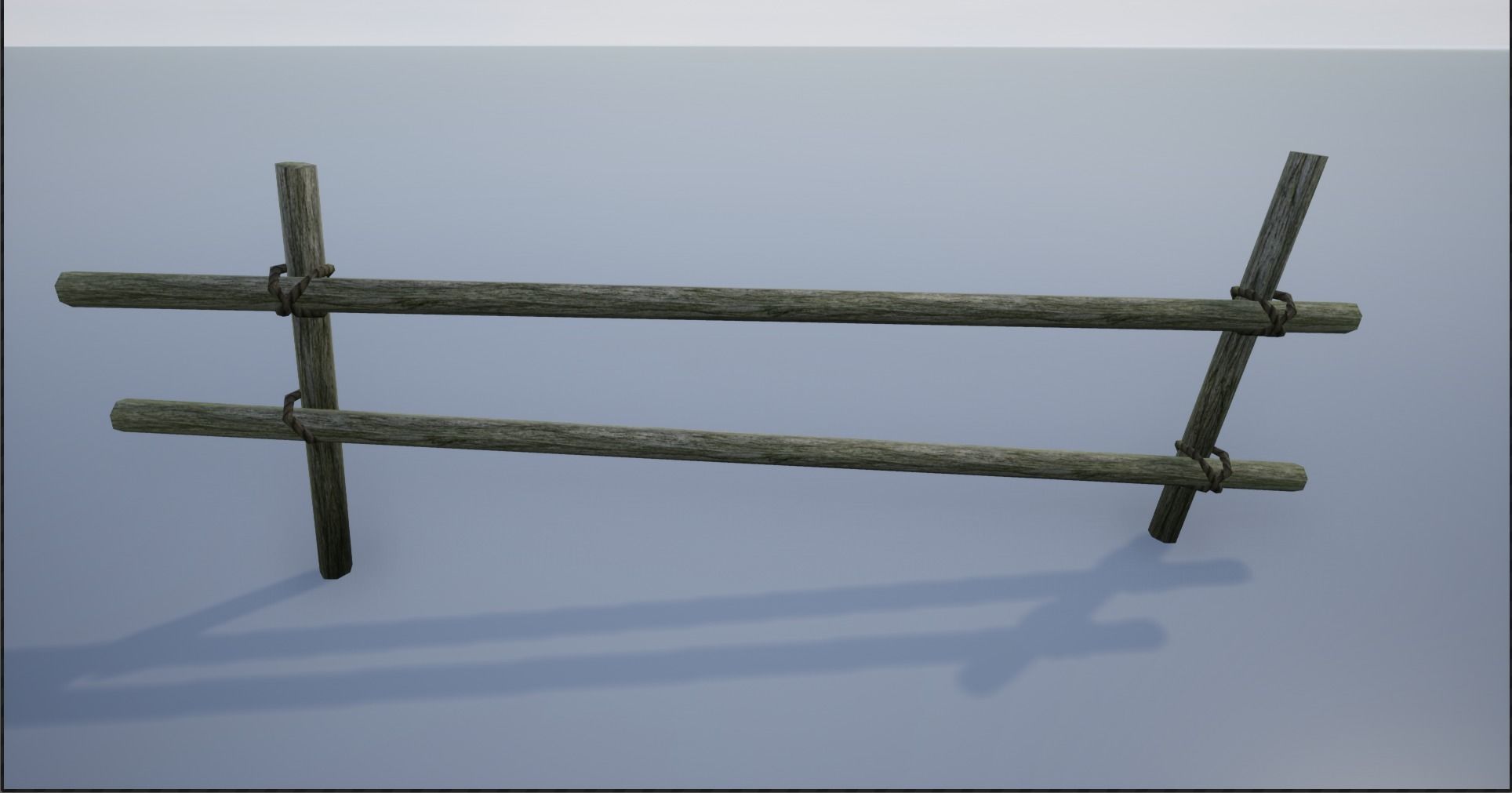 3D model Wooden Logs Fence Tied with Rope VR / AR / low-poly | CGTrader