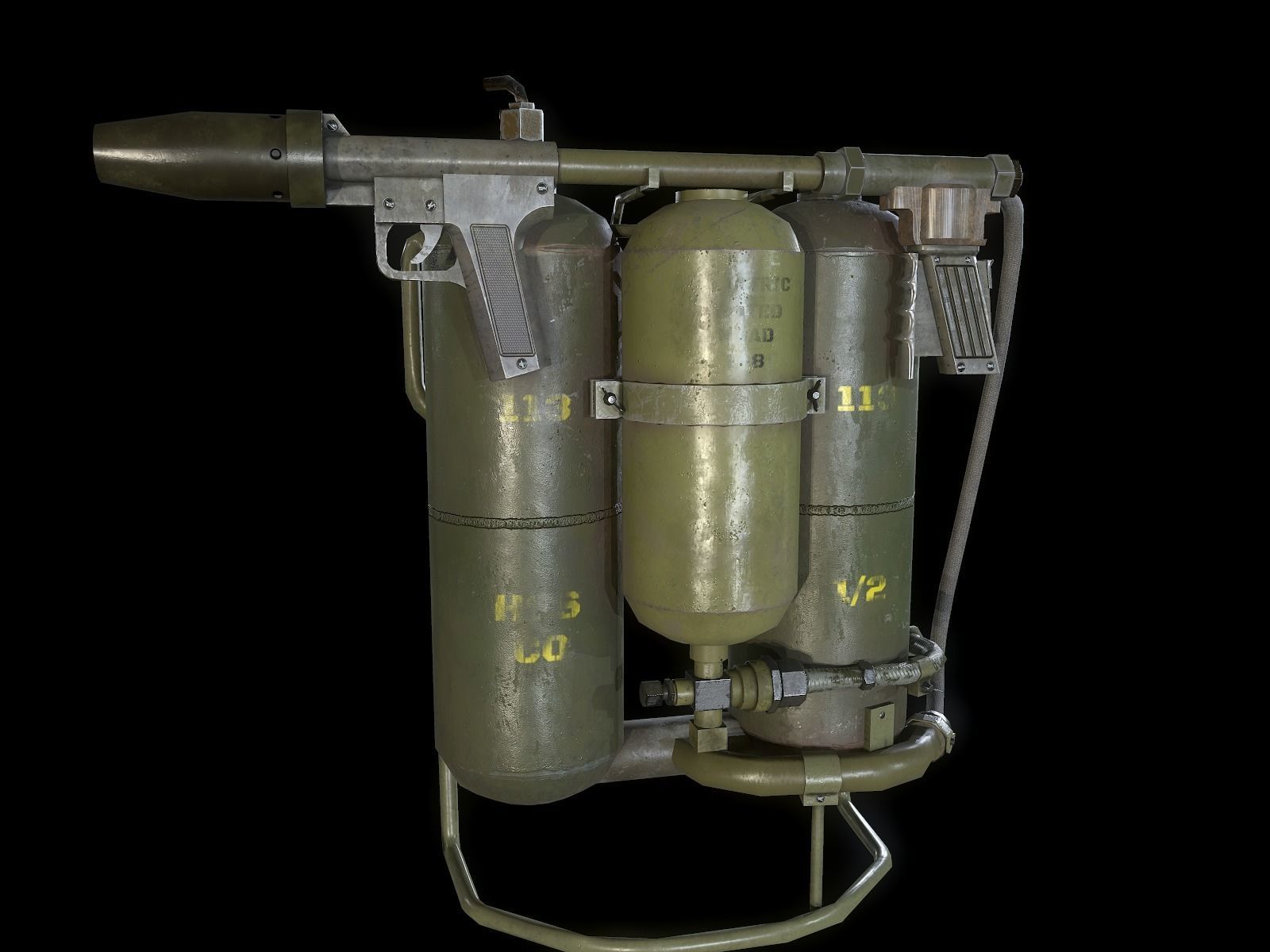 3D model M2 Flamethrower WW2 USA VR / AR / low-poly | CGTrader