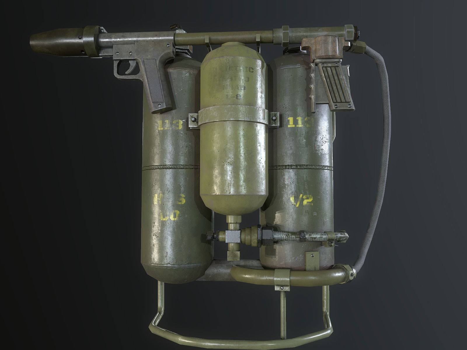 3D model M2 Flamethrower WW2 USA VR / AR / low-poly | CGTrader