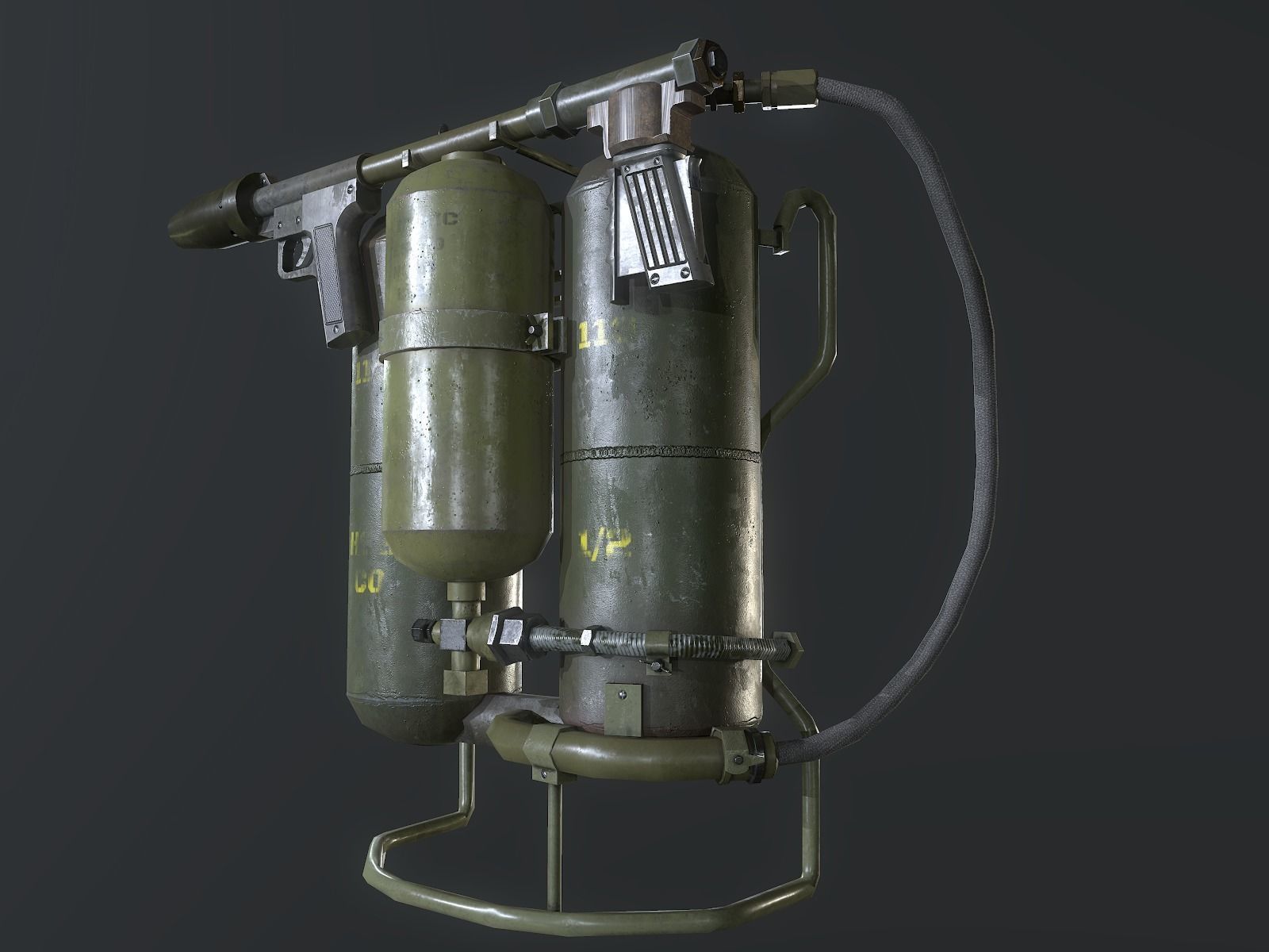 3D model M2 Flamethrower WW2 USA VR / AR / low-poly | CGTrader