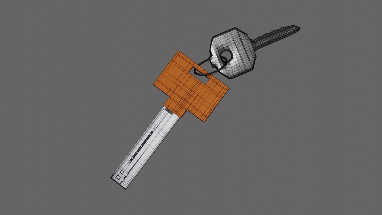 Home Keys With Key Chain free 3D model | CGTrader