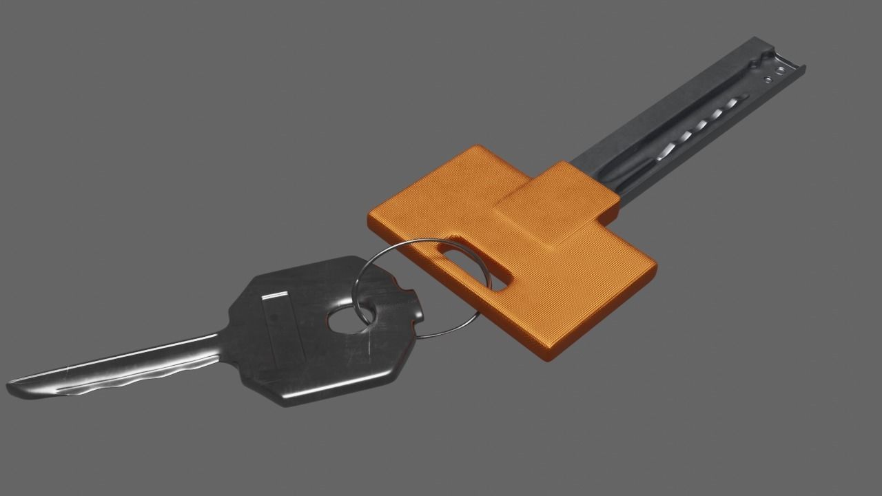 Home Keys With Key Chain free 3D model | CGTrader