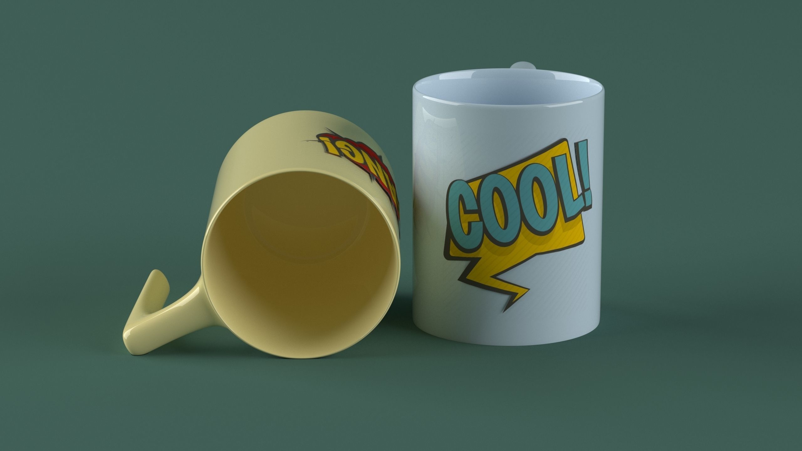 3D model Comic cup pack of 6 3D model VR / AR / low-poly | CGTrader