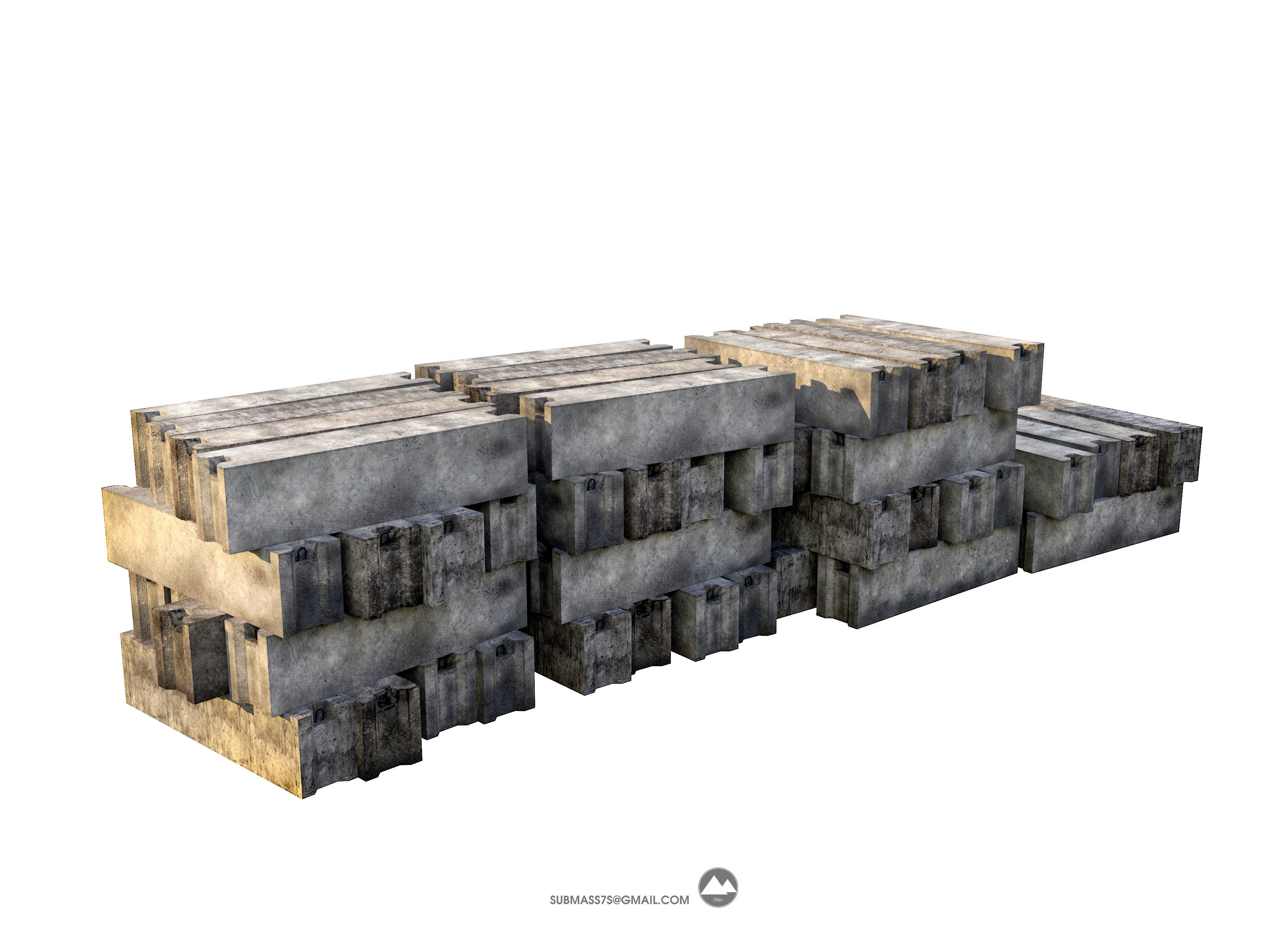 3D model fbs blocks VR / AR / low-poly | CGTrader