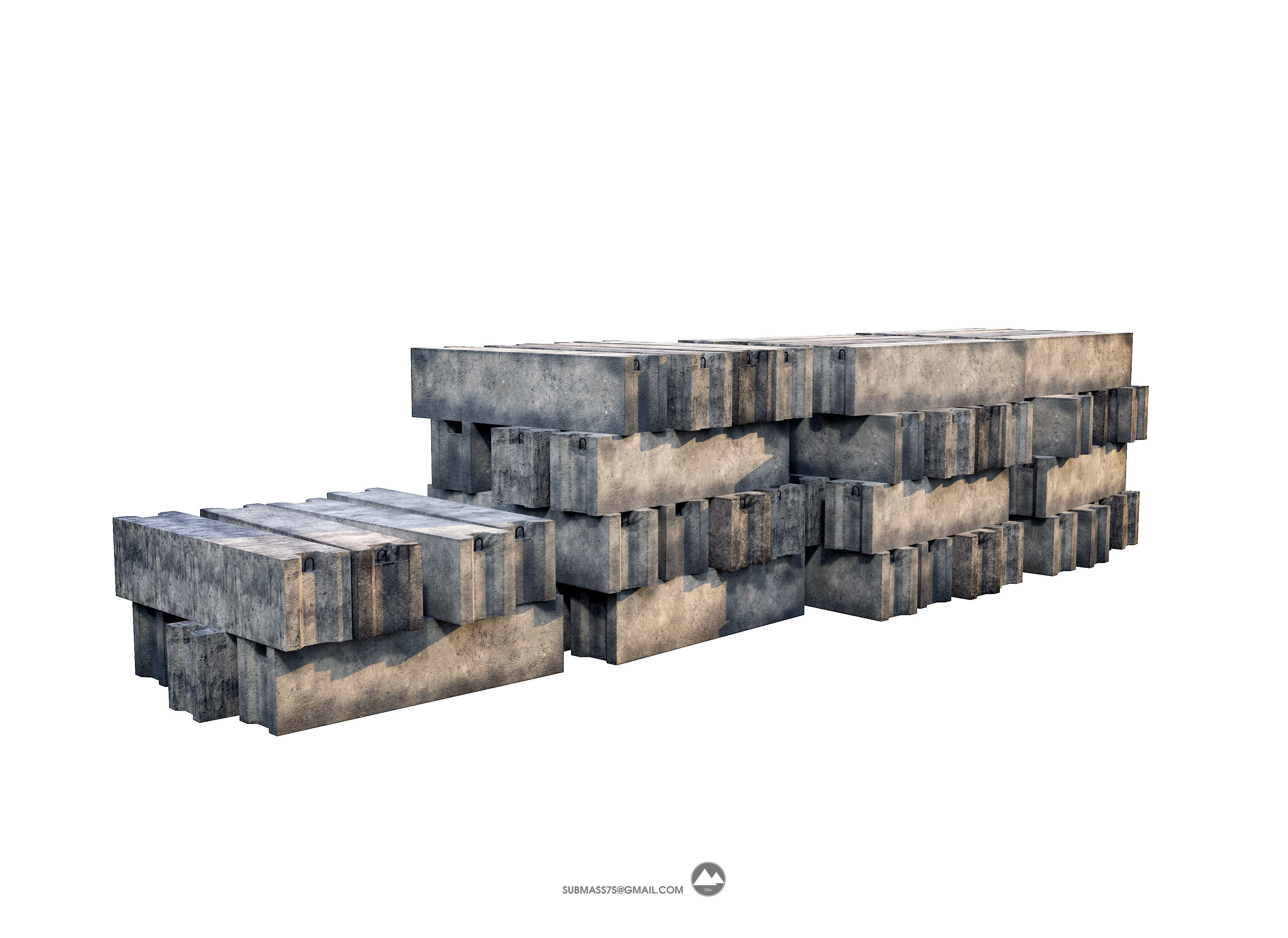 3D model fbs blocks VR / AR / low-poly | CGTrader