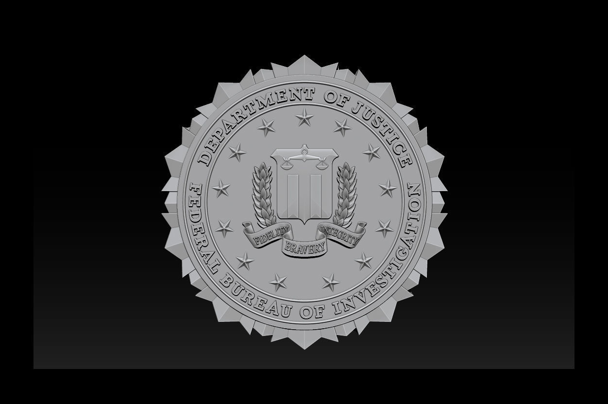 FBI Seal - 3D Badges 3D model 3D printable | CGTrader