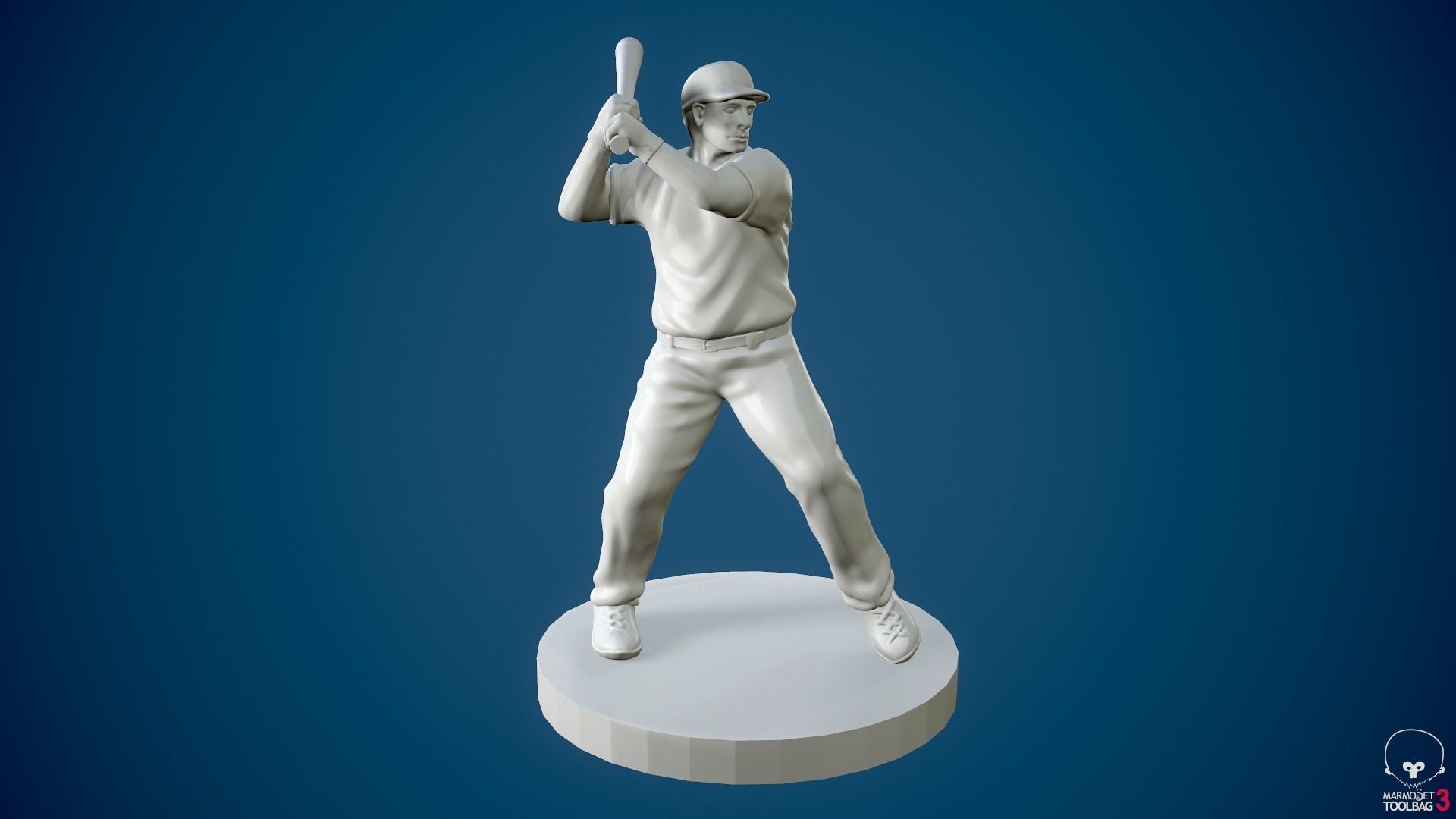 Baseball player batting - for print 3D model 3D printable | CGTrader