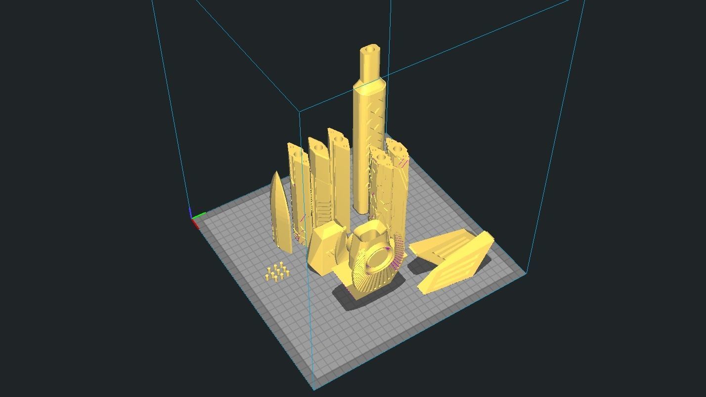Dawnblade golden sword 3D model 3D printable | CGTrader