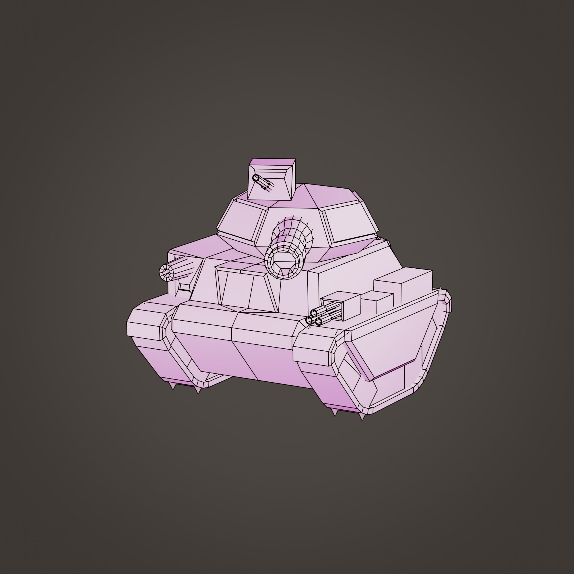 3D model stylized tank VR / AR / low-poly rigged animated | CGTrader