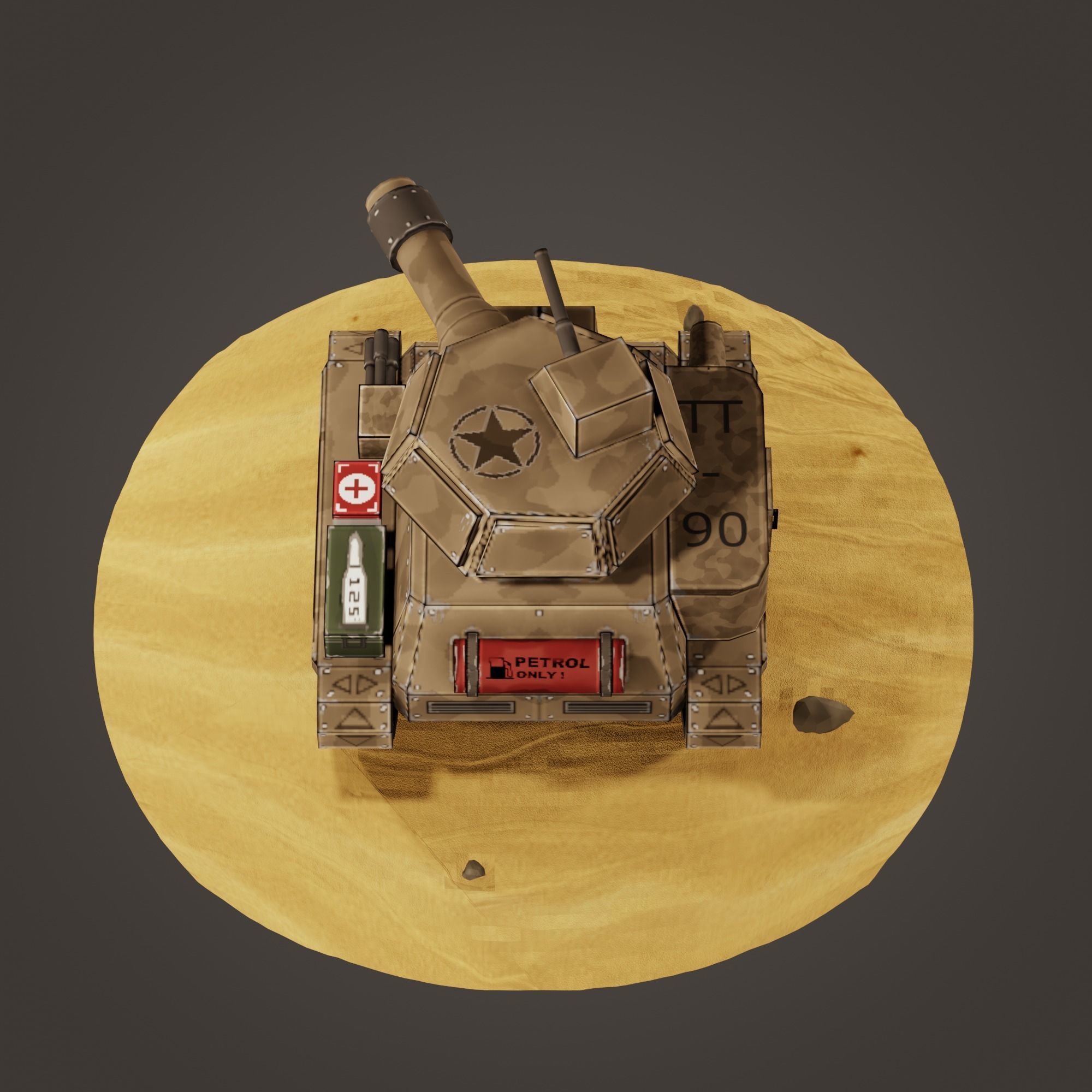 3D model stylized tank VR / AR / low-poly rigged animated | CGTrader