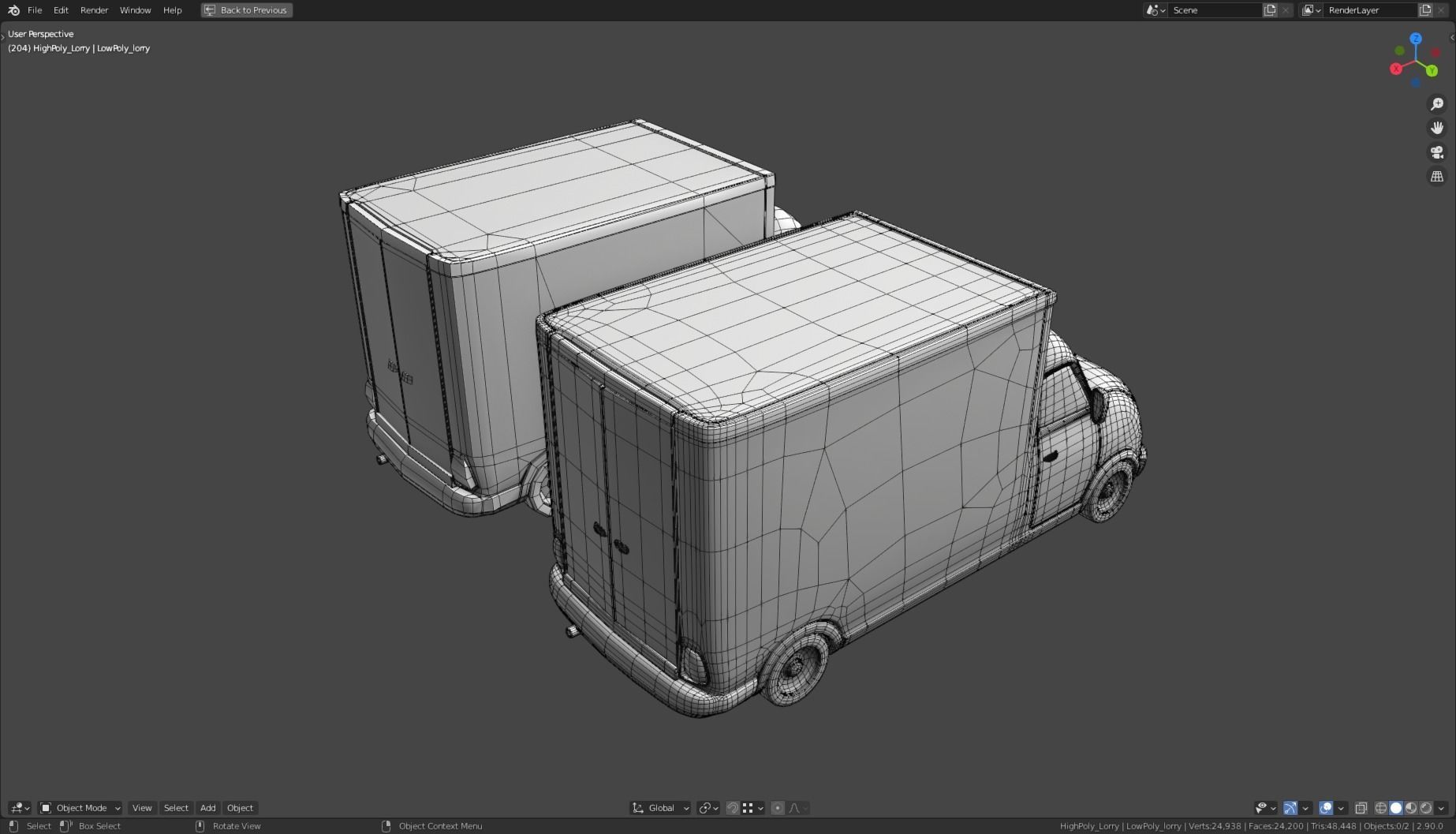 3D model Low Poly Vehicle - Lorry VR / AR / low-poly | CGTrader