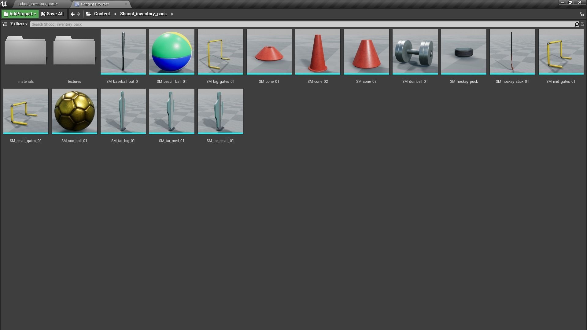 3D model Shcool inventory pack VR / AR / low-poly | CGTrader