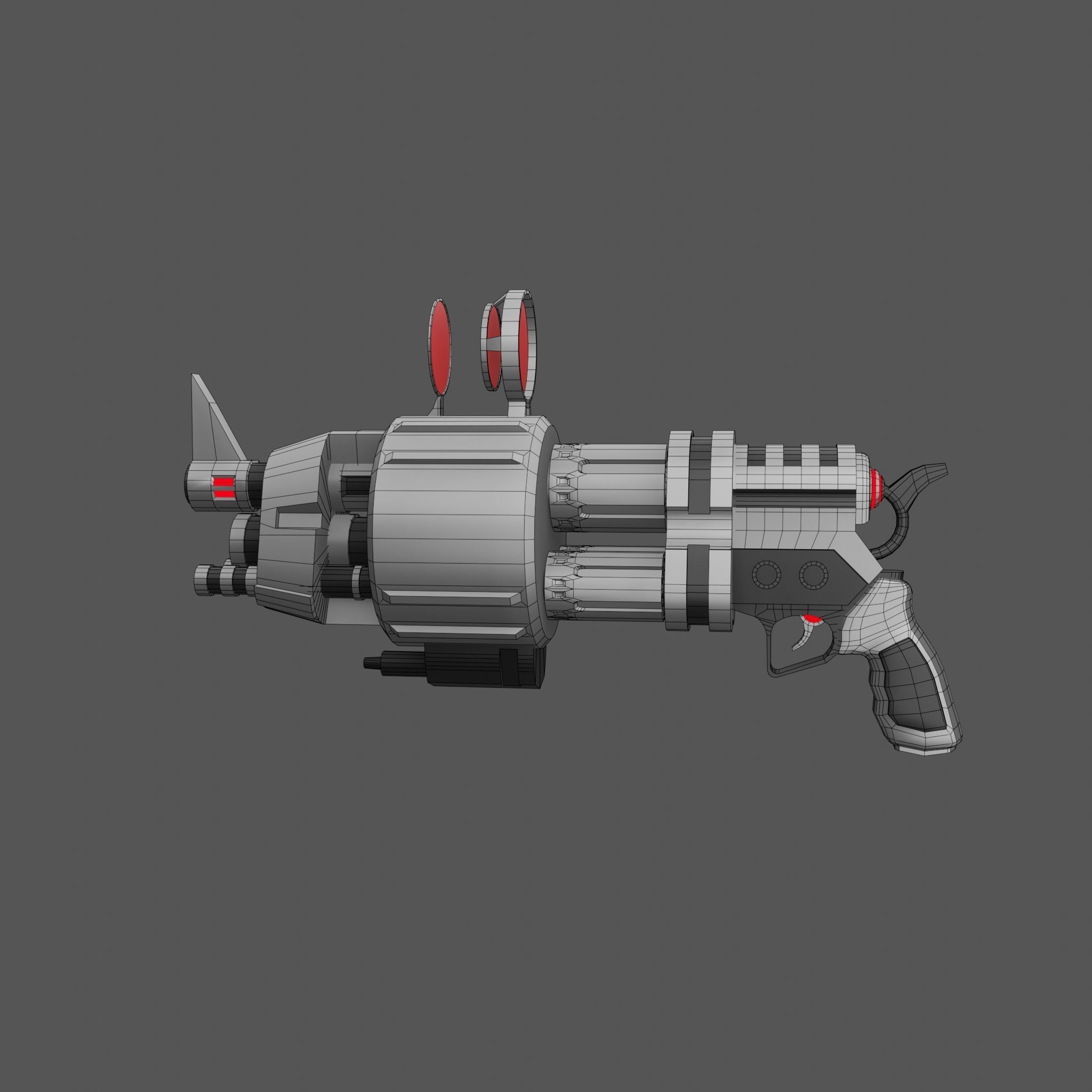 3D model Sci-Fi Revolver Game Ready Model VR / AR / low-poly | CGTrader