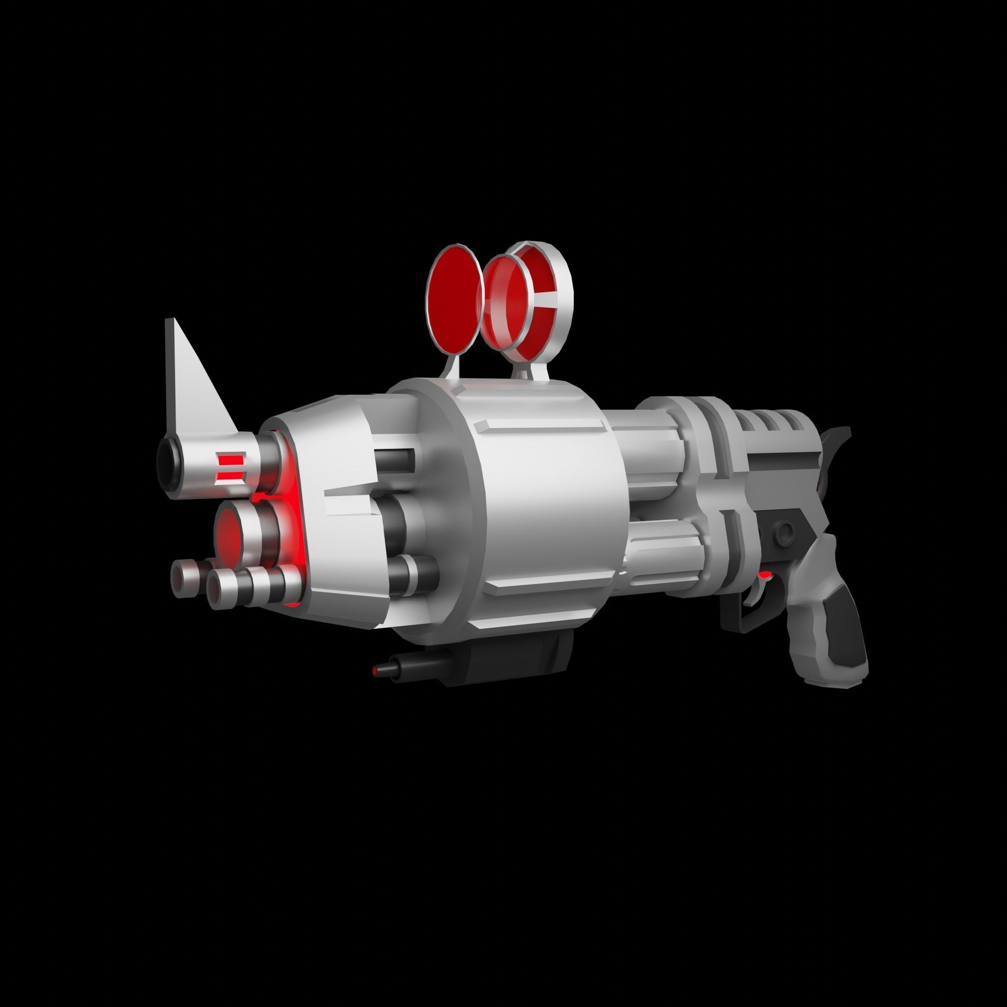 3D model Sci-Fi Revolver Game Ready Model VR / AR / low-poly | CGTrader