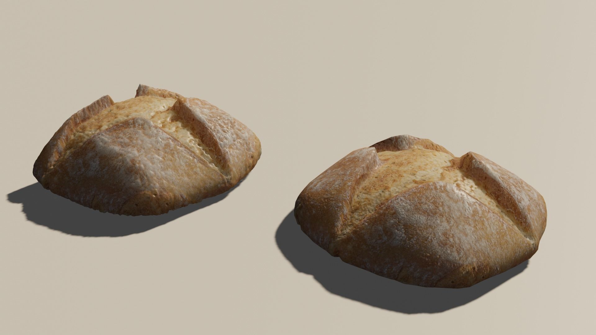 Realistic Bread loaf of free 3D model | CGTrader