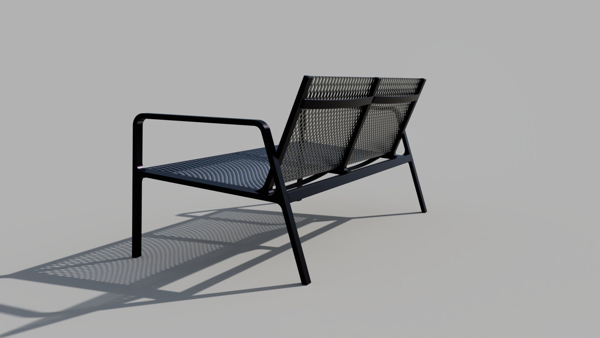 Outdoor or indoor metal Bench 3D model | CGTrader