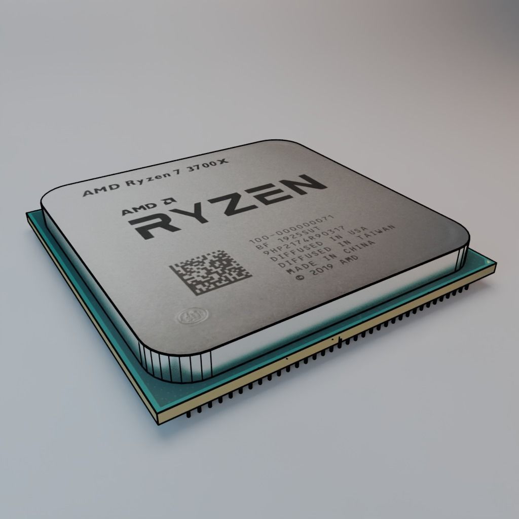 AMD Ryzen CPU 3D model | CGTrader
