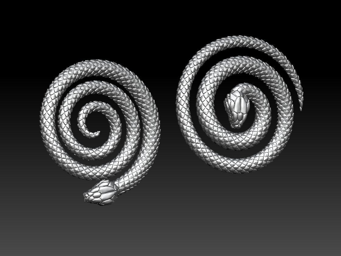 snake two snakes 3D model 3D printable | CGTrader