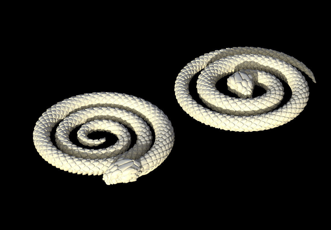 snake two snakes 3D model 3D printable | CGTrader