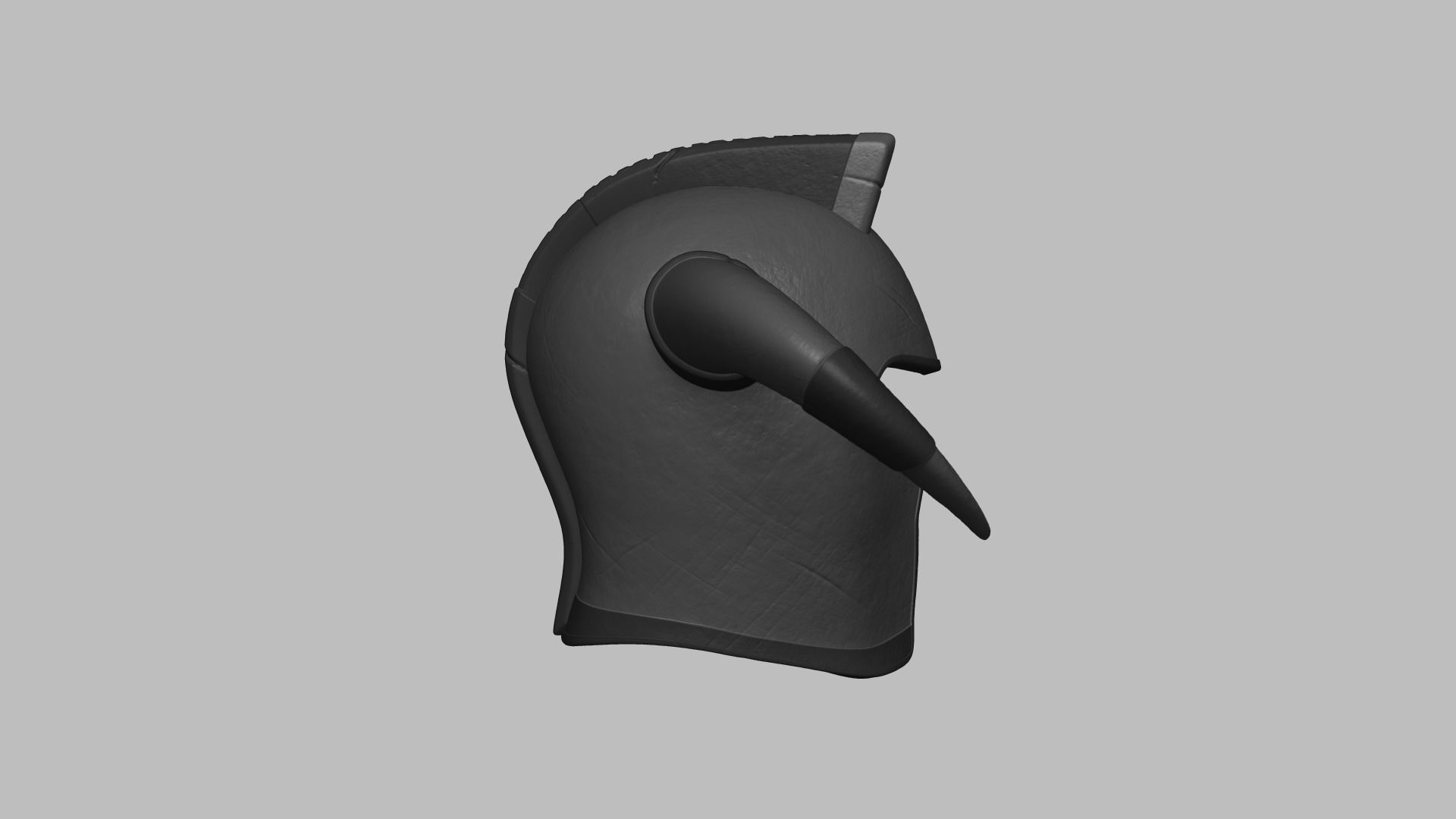 3D model Dark Horned Helmet - Character Design VR / AR / low-poly ...