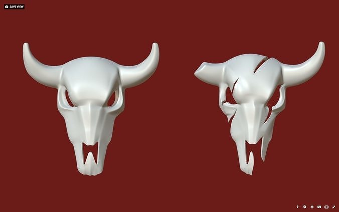 Cow skull 3D model 3D printable | CGTrader