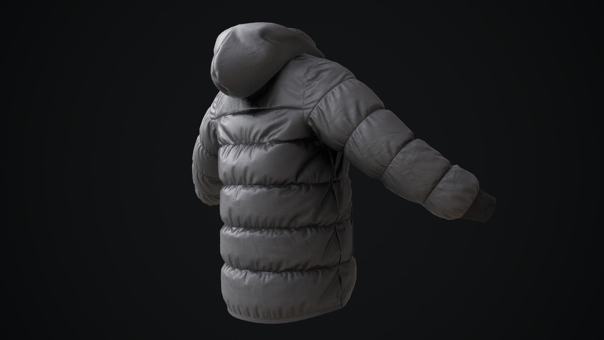 3D model Gray winter jacket VR / AR / low-poly | CGTrader