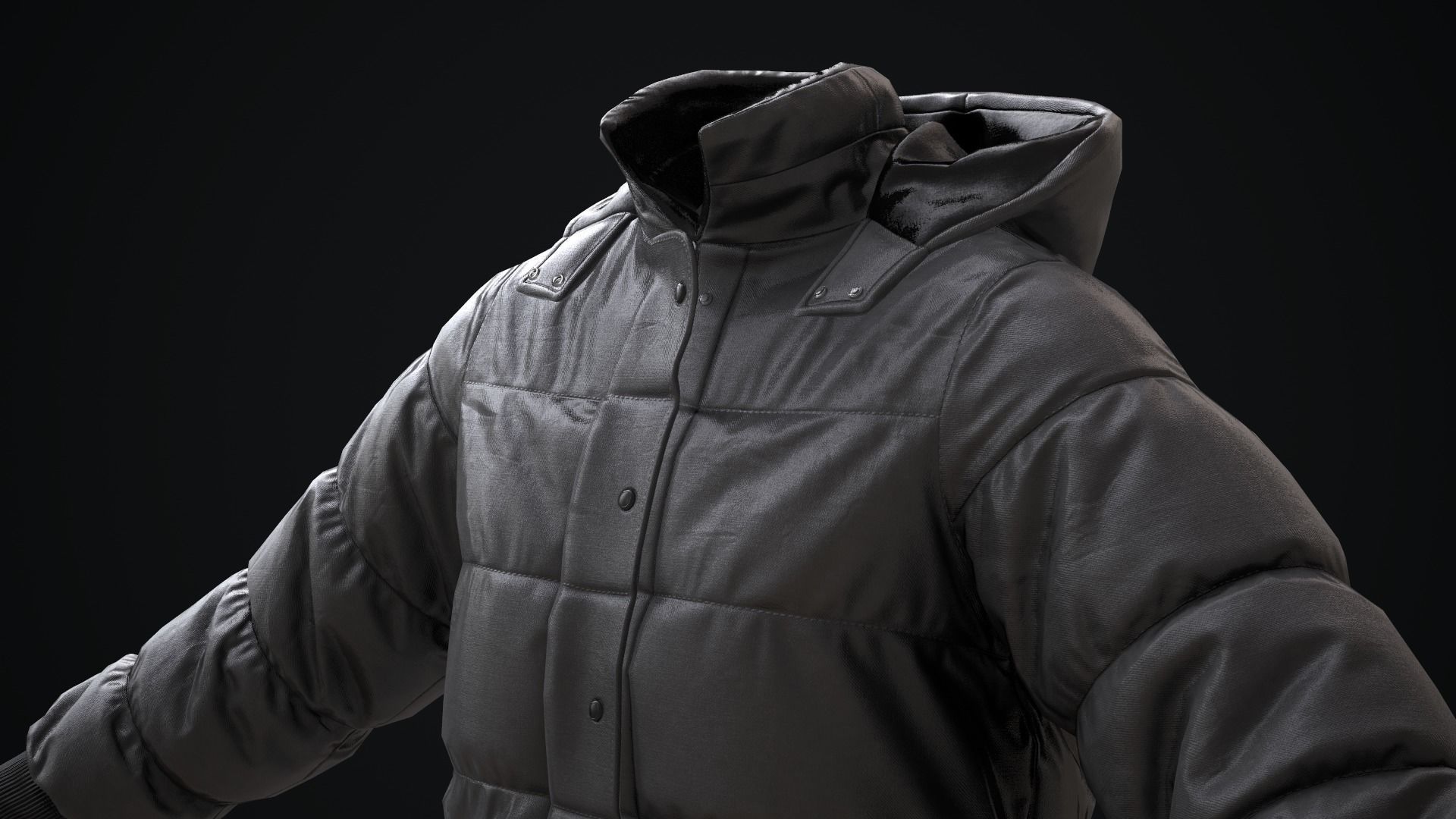 3D model Gray winter jacket VR / AR / low-poly | CGTrader