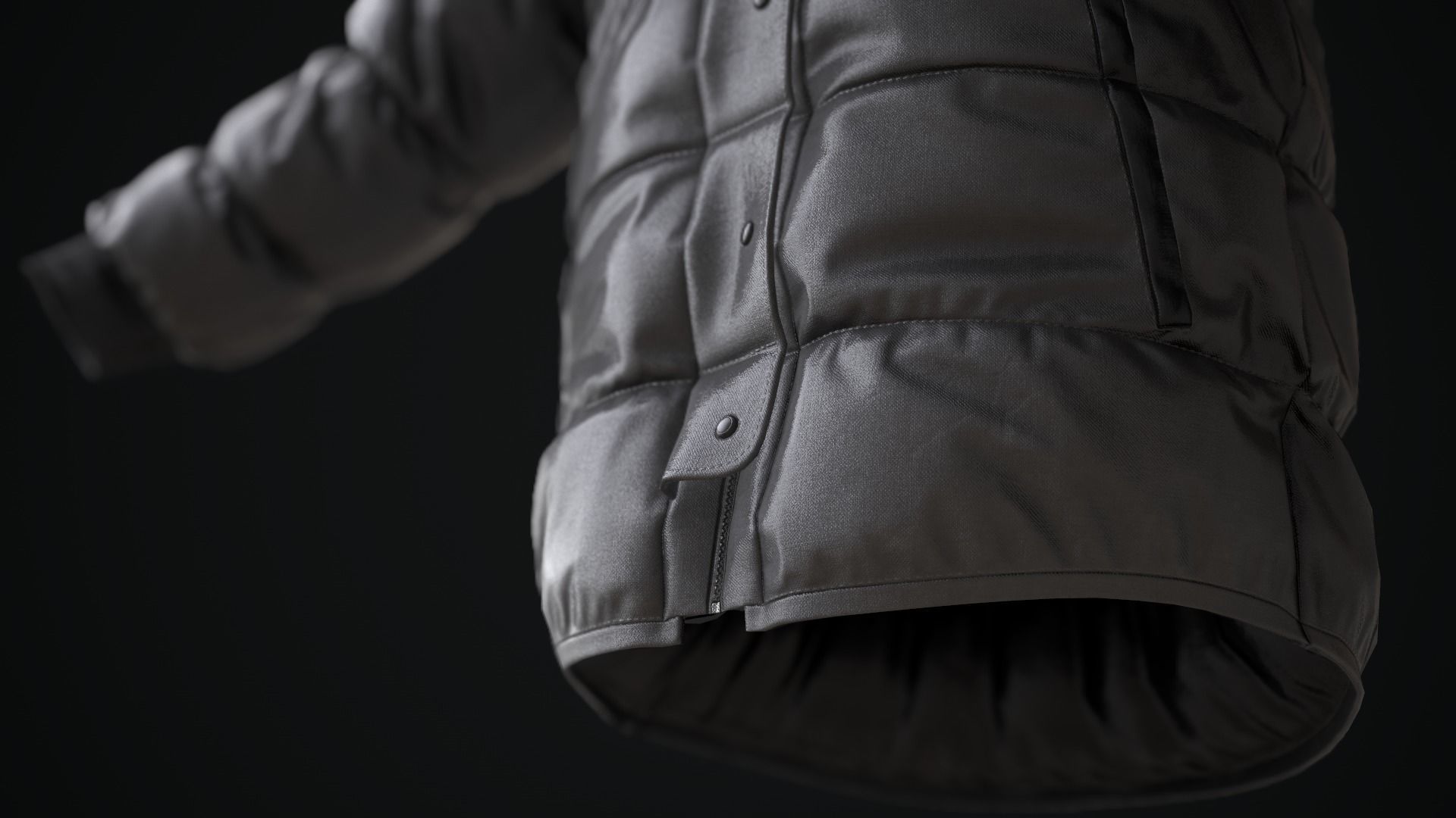 3D model Gray winter jacket VR / AR / low-poly | CGTrader