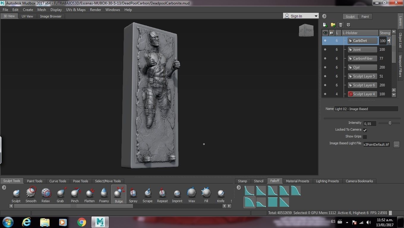 Deadpool in Carbonite 3D Printable Sculpture 3D model 3D printable ...