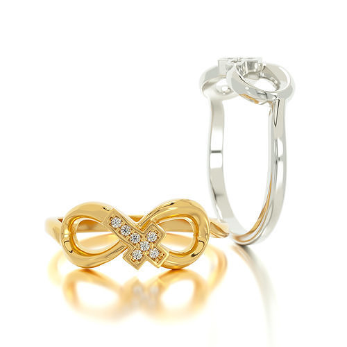 gold infinity ring 3D model 3D printable | CGTrader