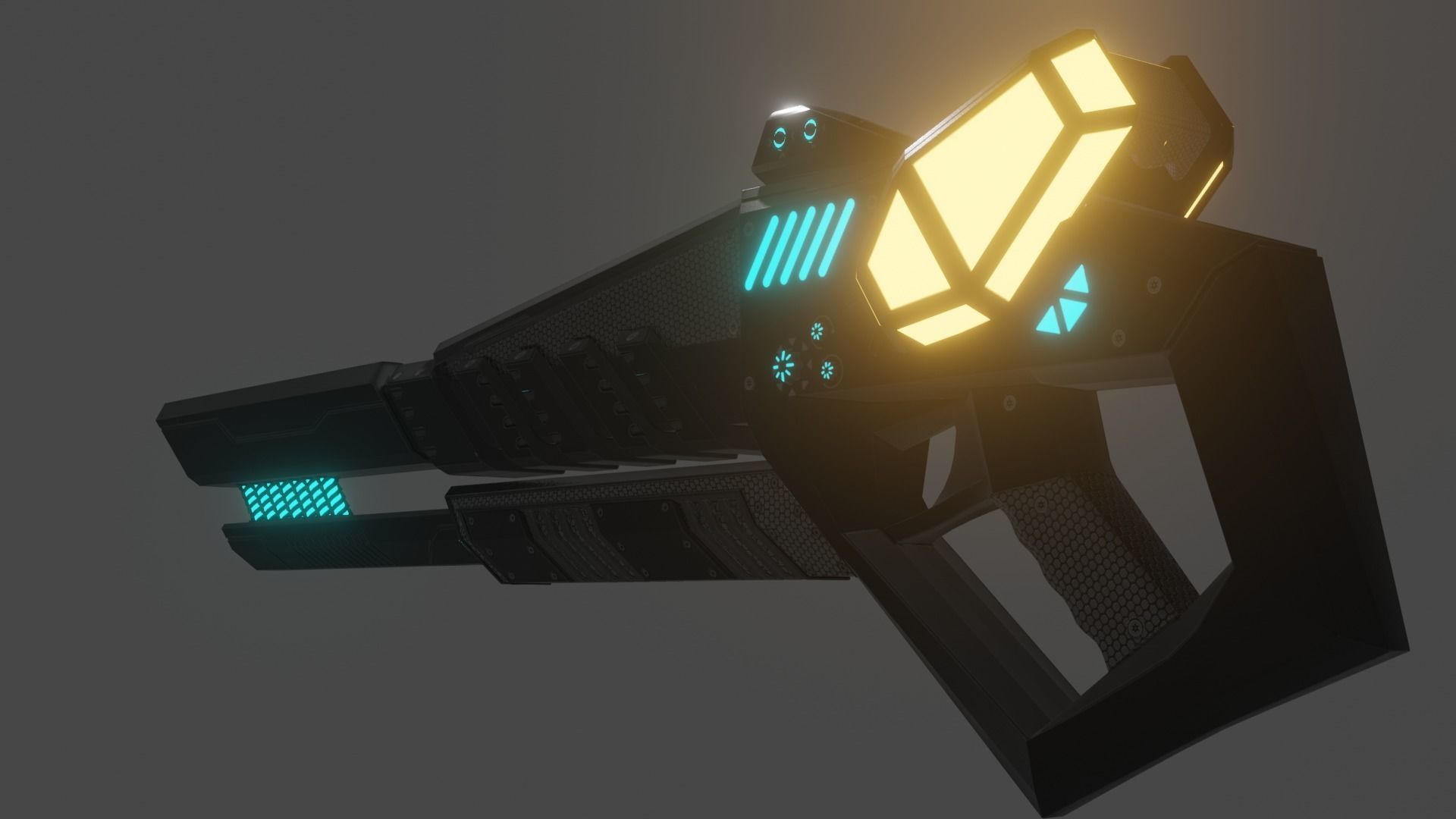 3D model Low Poly Scifi Gun VR / AR / low-poly | CGTrader