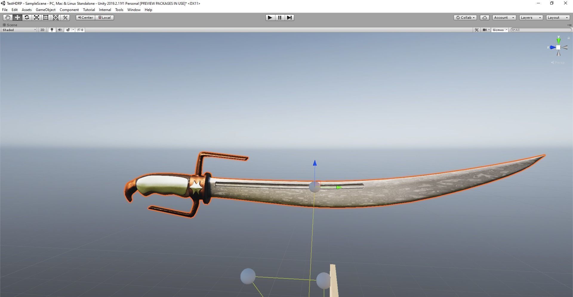 Fantasy Curved Sword for games and 3D design 3D model | CGTrader