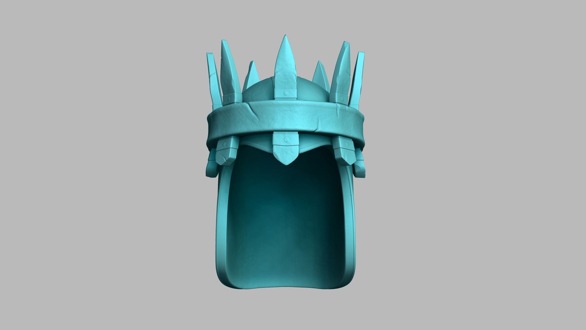 3D model Rust Crown Helmet - Character Design PBR VR / AR / low-poly ...