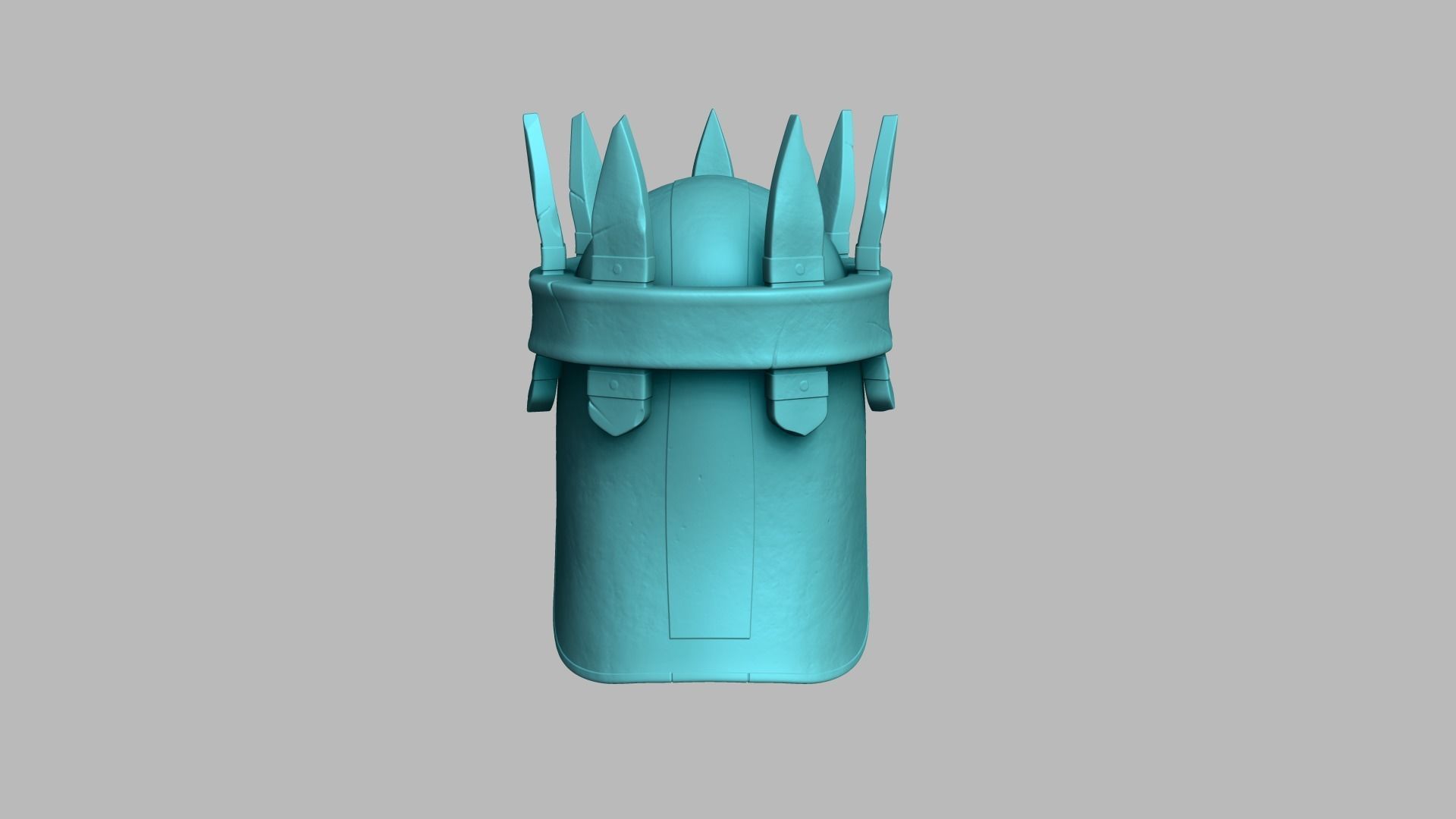 3D model Rust Crown Helmet - Character Design PBR VR / AR / low-poly ...