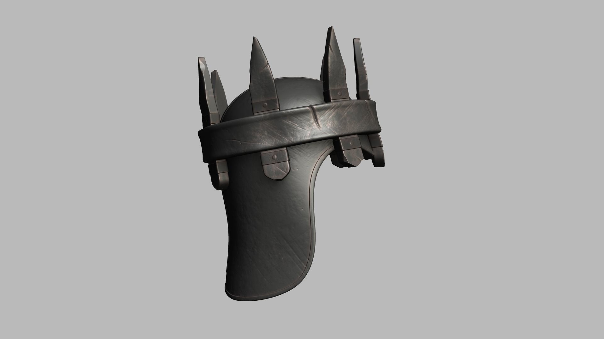 3D model Rust Crown Helmet - Character Design PBR VR / AR / low-poly ...